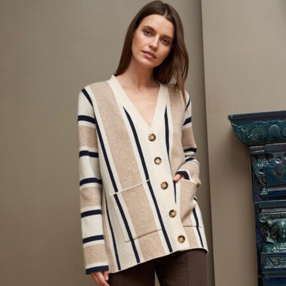 La Ligne | Sweaters | New La Ligne Playa Striped 0 Sweater Coat ...
